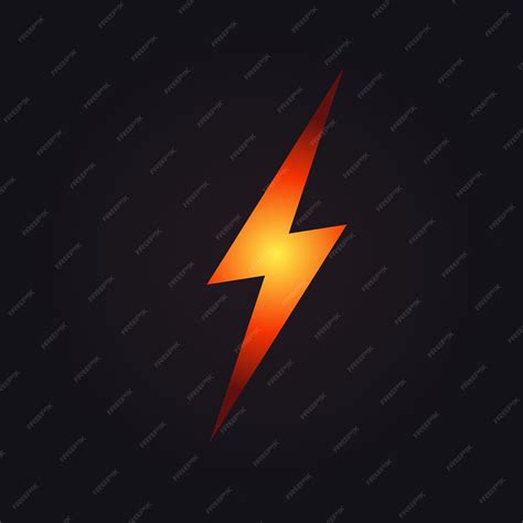 Premium Photo Electric Energy Flash Icon Thunderbolt Symbol Lightning Strike Thunderstorm Flat
