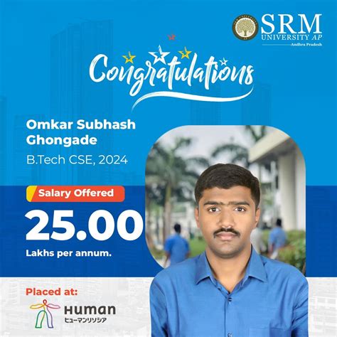 Srm University Ap On Linkedin Srmap Placementsuccess