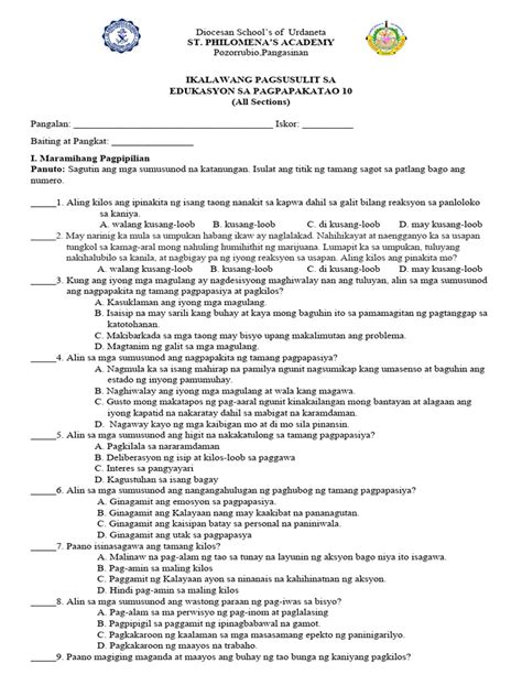 Esp Test Question 2nd Pdf