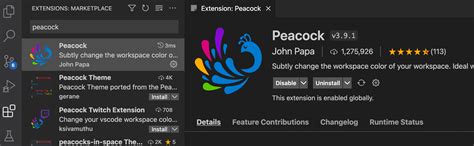 Peacock Extension Vscode At Ruby Dougharty Blog