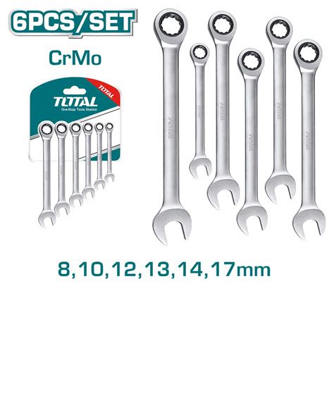 Tht102rk566 6 Pcs Ratchet Spanner Set Total Tools Malaysia