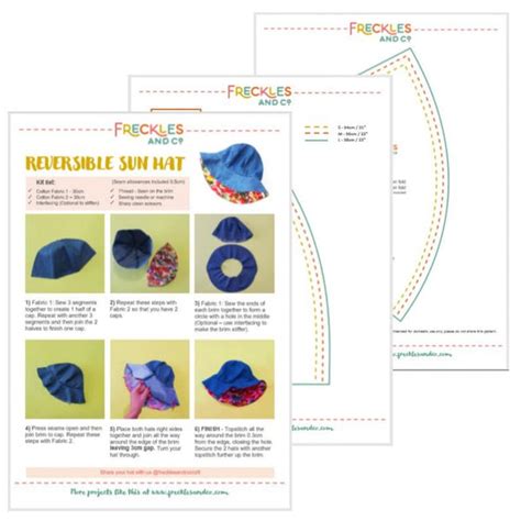 Reversible Sun Hat Pattern And Instructions Freckles And Co