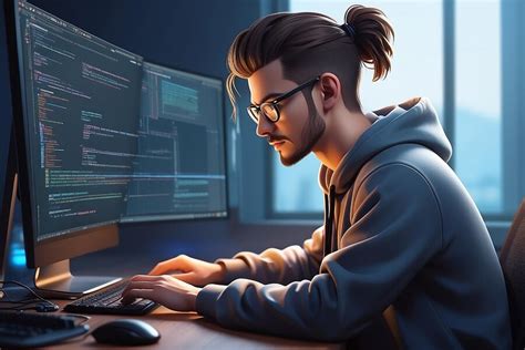 Premium Photo Programmer Engineering And Coding Programmer Working On