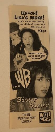 Sister Sister Tv Series Print Ad Tia Tamera Mowry Tim Reid Jackee Tpa12