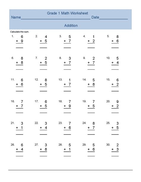 Free Math Worksheets For 1st Grade Activity Shelter Printable Worksheets