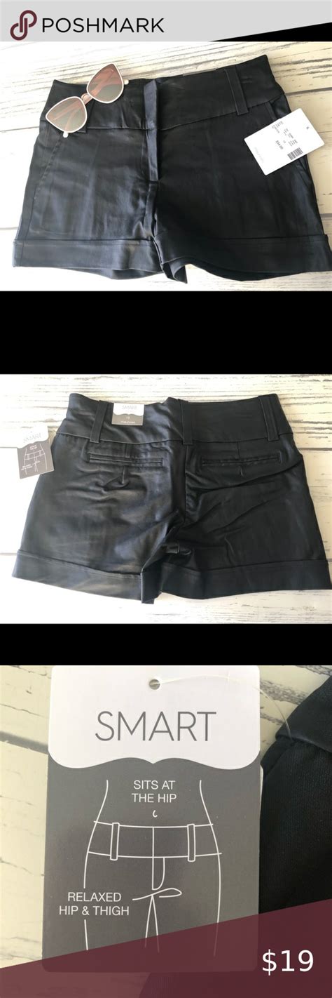 Nwt Maurices Black Faux Leather Shorts Sizes 1 2 Leather Shorts
