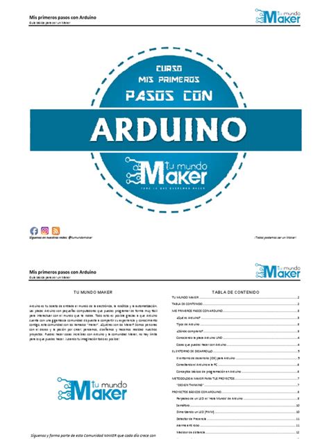 Mis Primeros Pasos Con Arduino Guia Basica Para Ser Un Maker Pdf Arduino Entorno De
