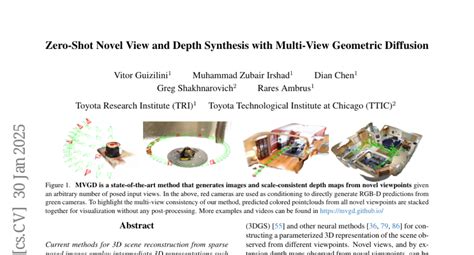 Zero Shot Novel View And Depth Synthesis With Multi View Geometric Diffusion Ai For Dummies