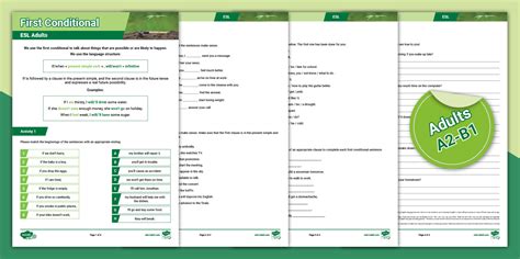 Esl First Conditional Worksheet Adults A2 B1 Twinkl