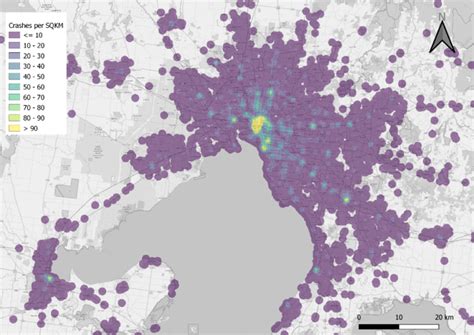 Pedestrian Crash Density 2009 2018 Download Scientific Diagram