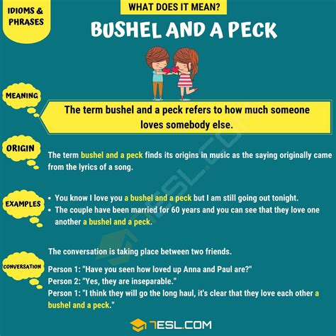 Bushel And A Peck Meaning Origin And Examples • 7esl