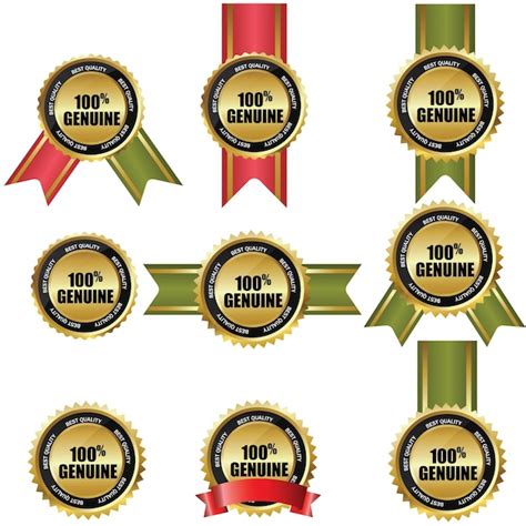 Premium Vector Set Of Luxury Gold Quality Badges 100 Guarantee Symbol