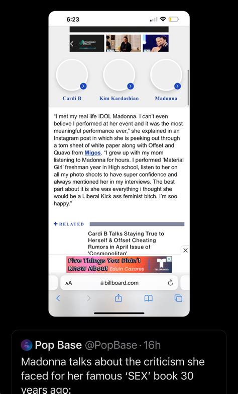 Cardi Responds To Madonnas Ments Rfauxmoi