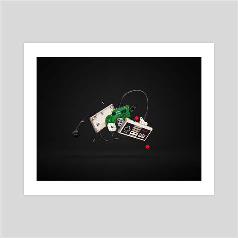 Exploded View Nintendo Nes Controller An Art Print By Travis Commeau