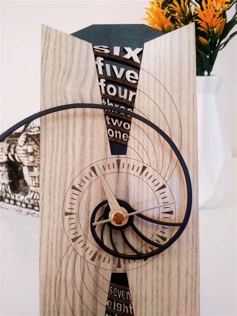 Fibonacci Desk Clockfibonacci Clock Montessori Clock Wood Etsy