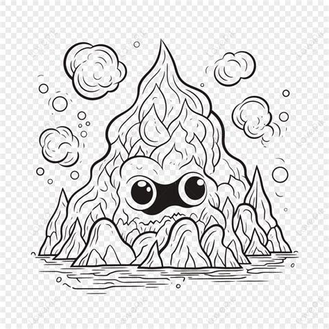 얼굴 윤곽 스케치 드로잉을 보여주는 눈을 가진 만화 색칠 페이지 벡터공장미술 Png 일러스트 무료 다운로드 Lovepik