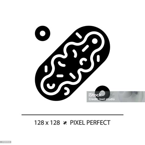 2d Black Glyph Style Mitochondria Icon Stock Illustration Download