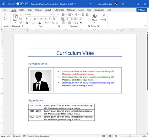 Find And Replace Text In A Word File From C Vbnet Applications