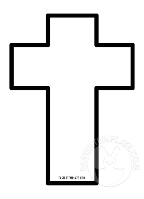 Cross Shape Easter Template