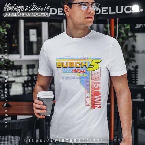 Nascar Kyle Busch 5 Kelloggs Racing Shirt Vintagenclassic Tee