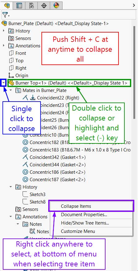 Solidworks Feature Tree Shortcut Keys Trimech Store