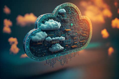 Cloud Computing Technology Background Illustration Representation