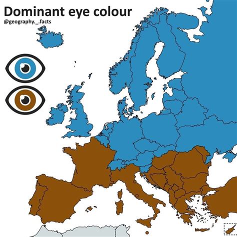 The Eye Colour In Europe Map Eye Color World Geography