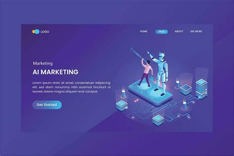 Robotic Process Automation Isometric Concept Landing Page Vector Art At Vecteezy