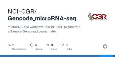 Github Nci Cgrgencodemicrorna Seq Microrna Seq Workflow Utilizing Star To Generate A Sample