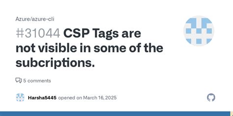 Csp Tags Are Not Visible In Some Of The Subcriptions · Issue 31044