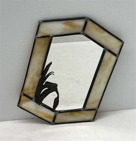 Stained Glass Grasshopper Mirror 12 12l Does Have Two Cracks At The