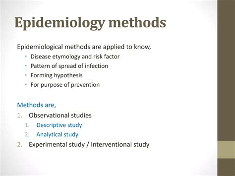 Epidemiology Methods Approaches And Tools Of Measurement Ppt