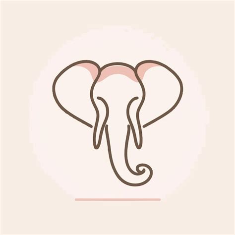 Elephant One Line Art Vector Premium Ai Generated Vector