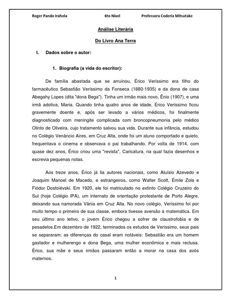 Análise Literária Pdf