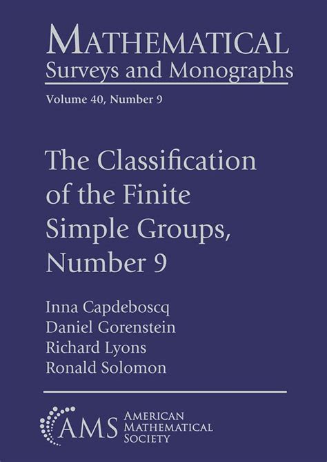 Amazon The Classification Of The Finite Simple Groups Number Part V Chapters