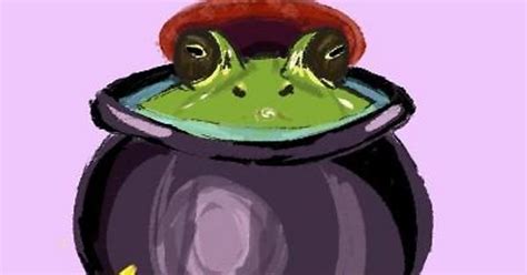 Frogtober Day 5 Witch Frog Soaking In His Cauldron Album On Imgur