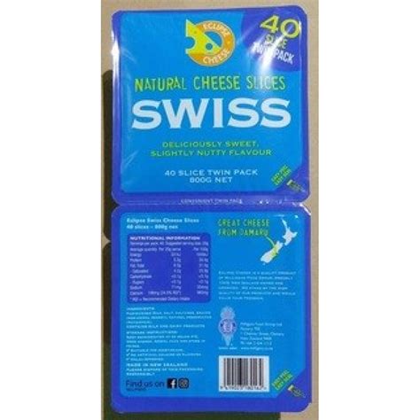 Eclipse Slice Swiss Cheese 800g Total Foods