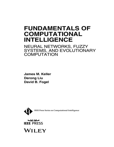 Fundamentals Of Computational Intelligence Neural Networks Fuzzy Systems And Evolutionary