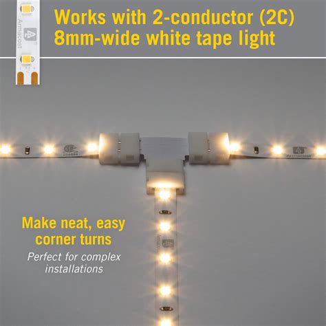 2c Led Strip Light Tape To Tape T Connector Armacost Lighting