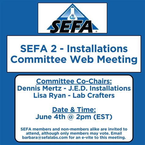 David J Sutton On Linkedin The Sefa 2 Installations Committee Web Meeting Hosted By Co Chairs…