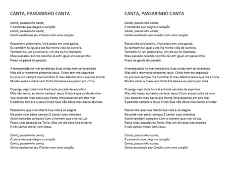 Canta Passarinho Canta Pdf Jesus