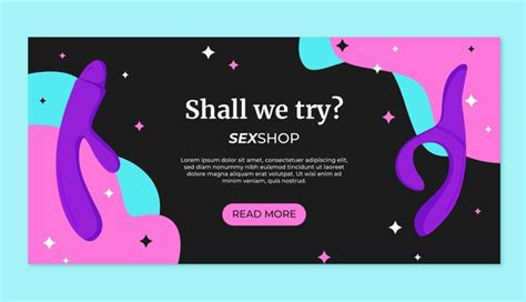 Free Vector Hand Drawn Sex Toys Horizontal Banner