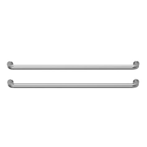 Standard Double Push Bar W Glass Door Rosettes Standard Metal
