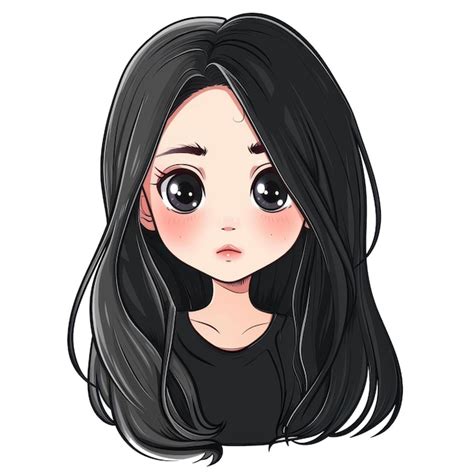 Cute Black Hair Cartoon Character Images Free Download On Freepik