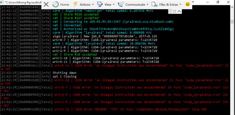 Cuda Error With NH Ver Beta Issue Nicehash Excavator GitHub
