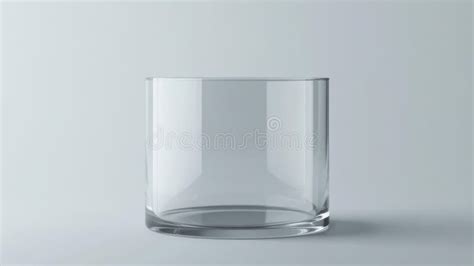 Empty Clear Glass Tumbler On White Background Stock Illustration