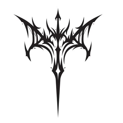 Abstract Aesthetic Monochrome Gothic Tribal Tattoo 49541894 Vector Art