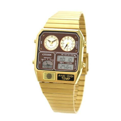 New Citizen Record Label Temp Chronograph Thermometer Analog Digital