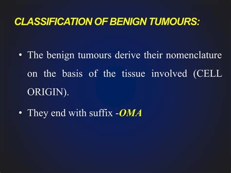 Neoplasia Introduction Nomenclature Classification Of Tumours Pptx