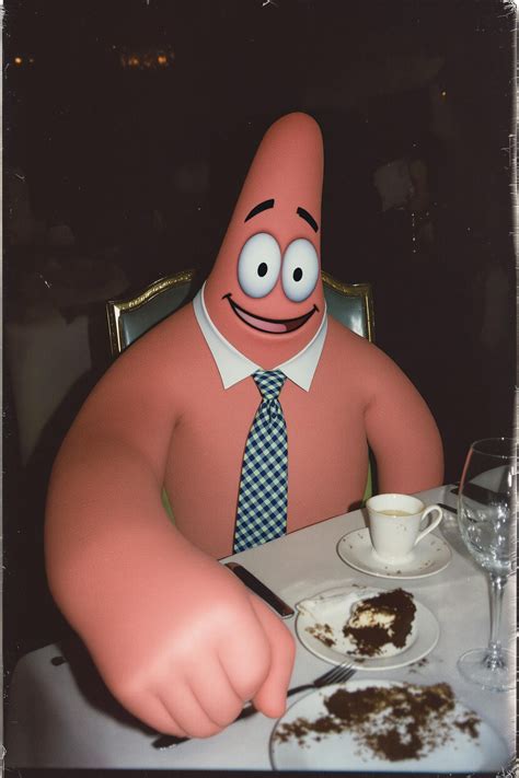 Lexica A Grungy Analog 11 Photo Of Patrick Star From Spongebob In On